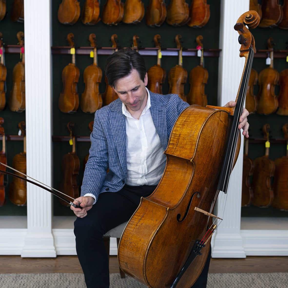 Guy Johnston loaned 1692 "Segelman" Stradivari cello - J & A Beare